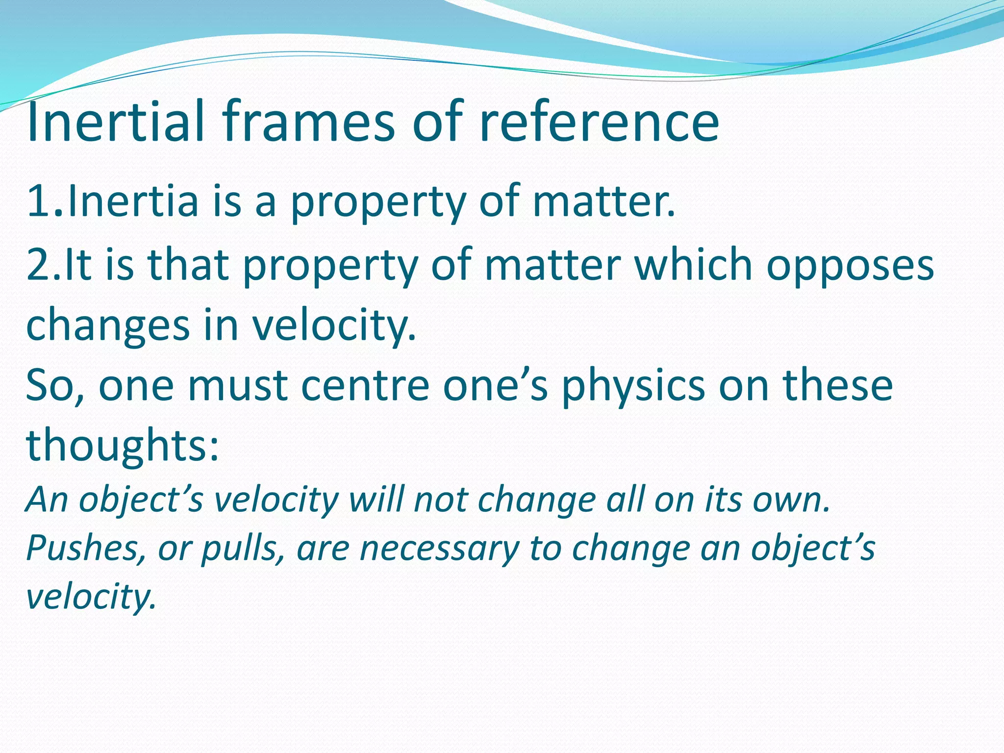 INERTIAL FRAM OF REFERENCE Ka2 | PPTX