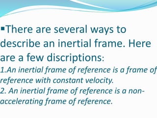 INERTIAL FRAM OF REFERENCE Ka2 | PPTX