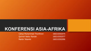Konferensi asia afrika yang berada di bandung | PPT