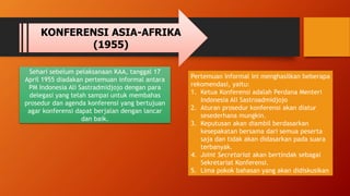 Konferensi asia afrika yang berada di bandung | PPT