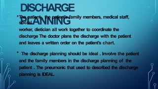 Discharge planning for patient and it's procedure | PPTX