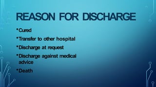 Discharge planning for patient and it's procedure | PPTX
