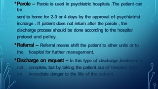 Discharge planning for patient and it's procedure | PPTX