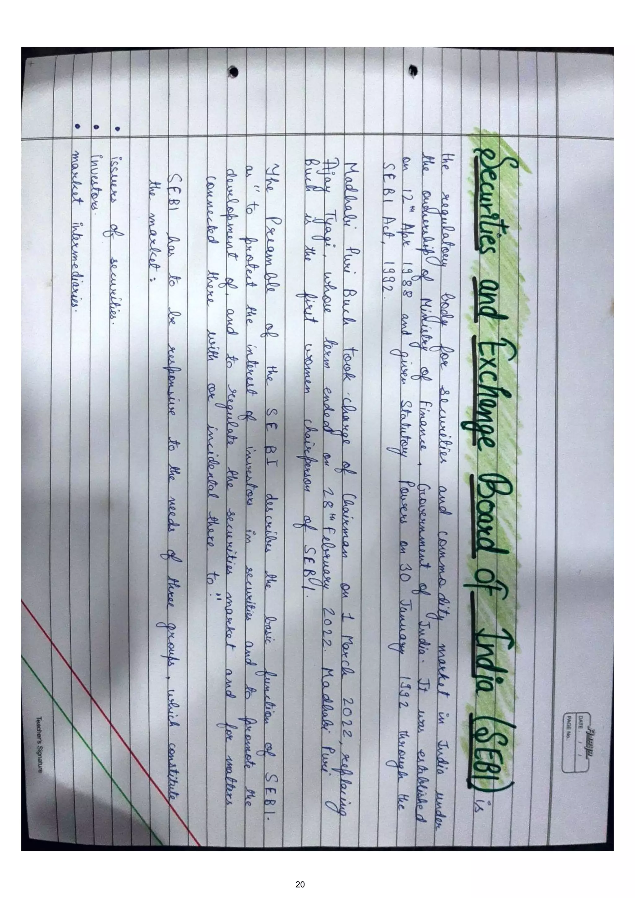 BST Project Class XII on Stock Exchange. | PDF