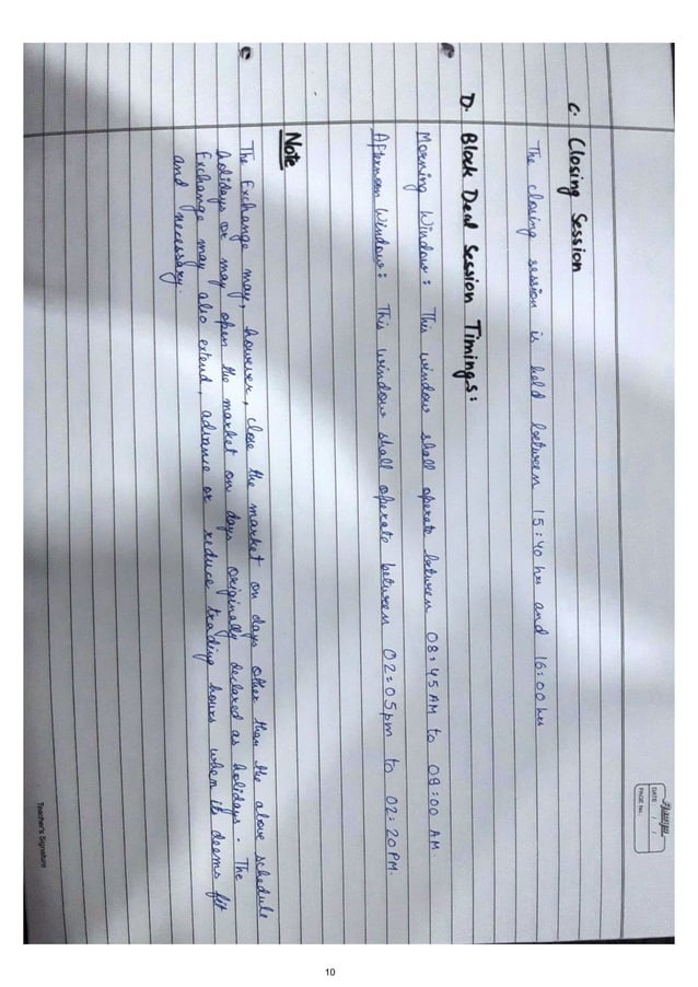 BST Project Class XII on Stock Exchange. | PDF