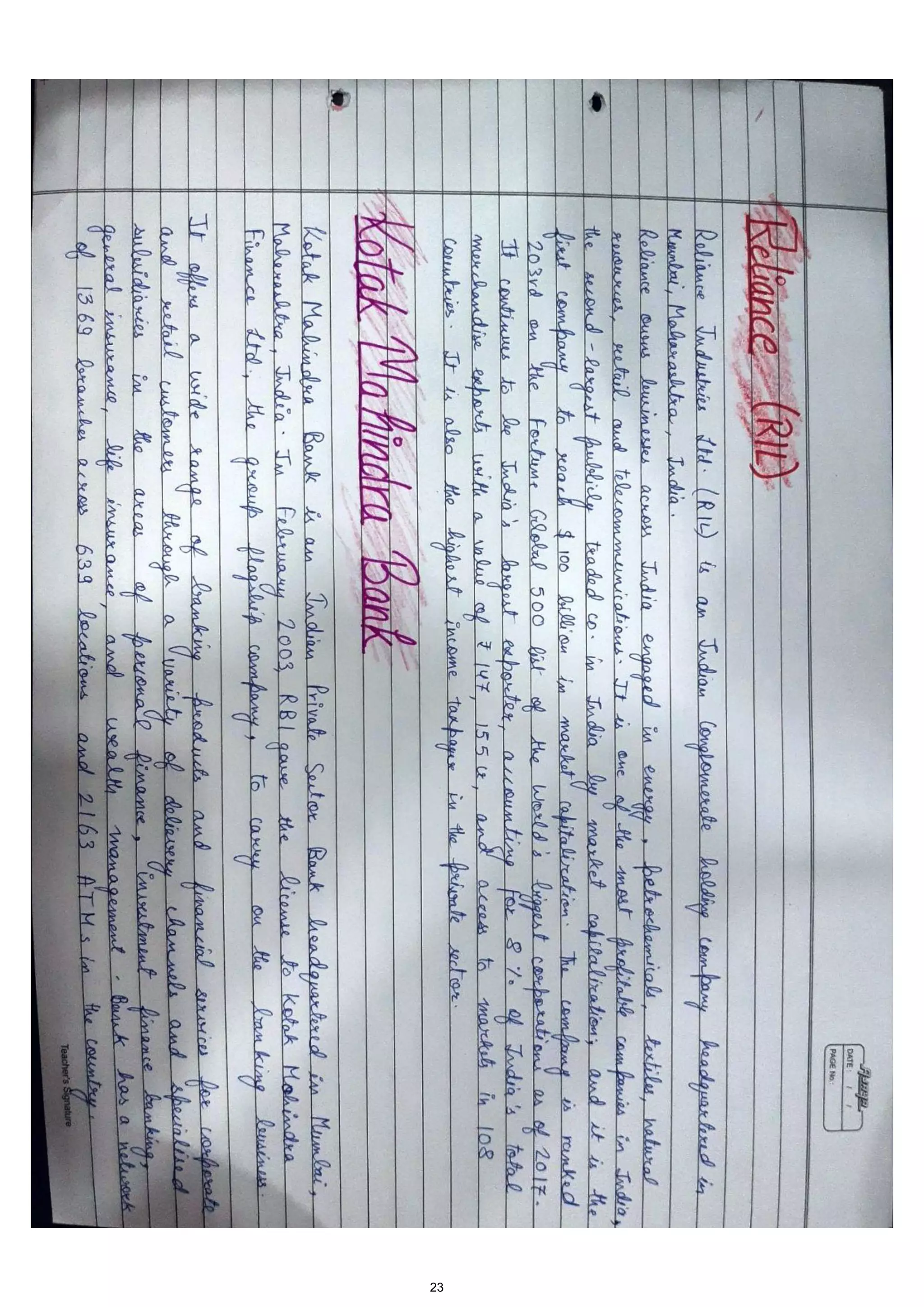 Business studies project Class Xii (12) on stock exchange | PDF