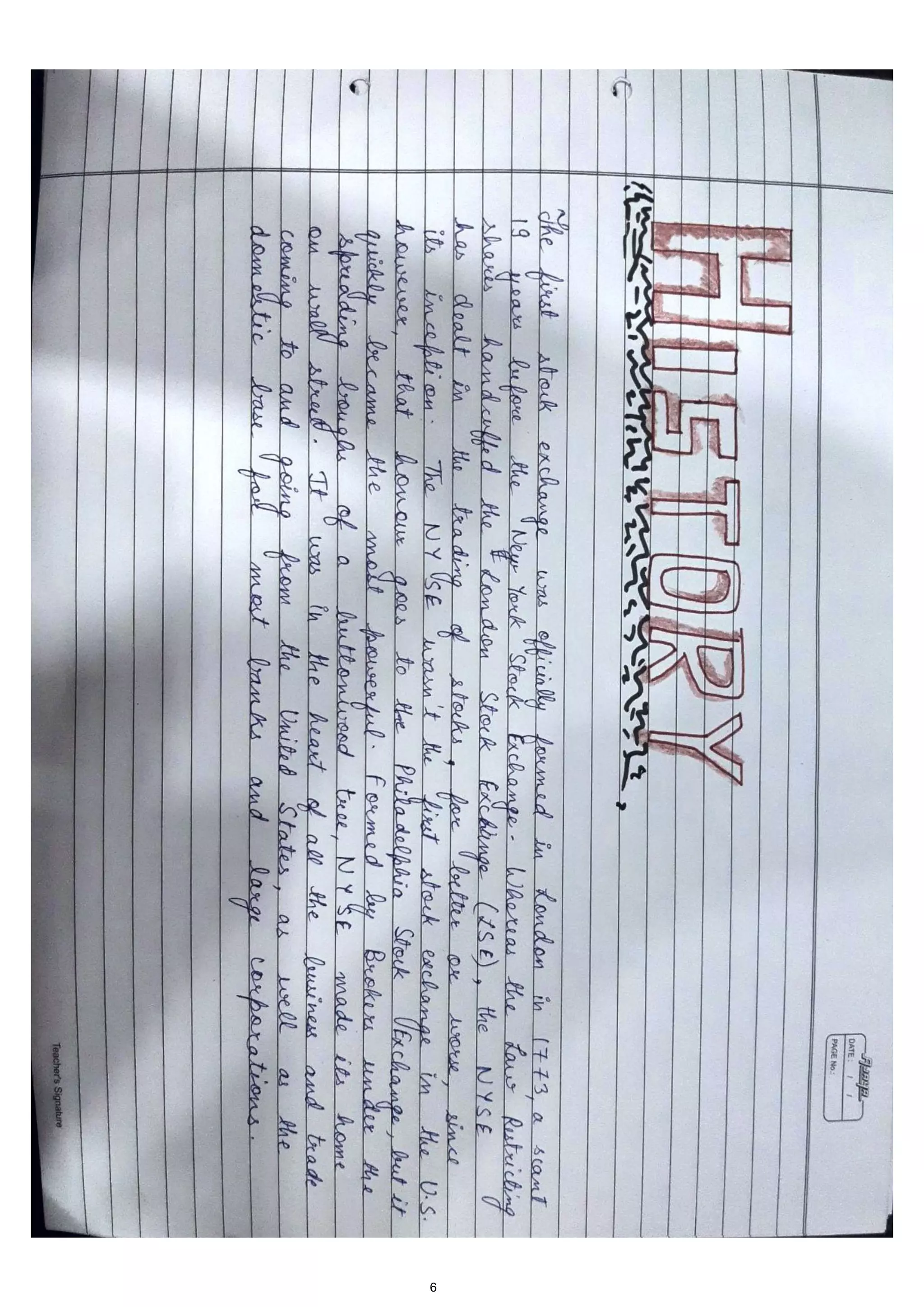 Business studies project Class Xii (12) on stock exchange | PDF