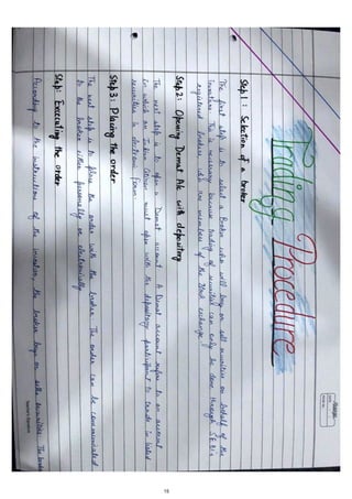 Business studies project Class Xii (12) on stock exchange | PDF