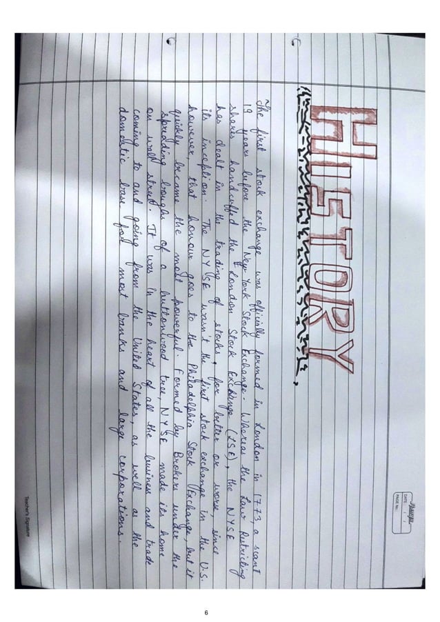 Business studies project Class Xii (12) on stock exchange | PDF