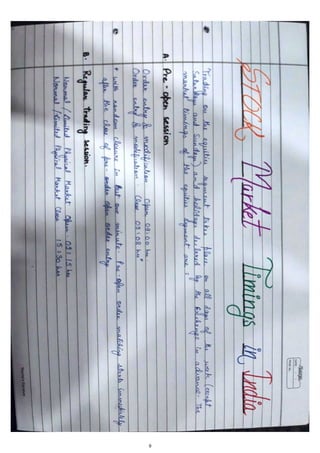 Business studies project Class Xii (12) on stock exchange | PDF