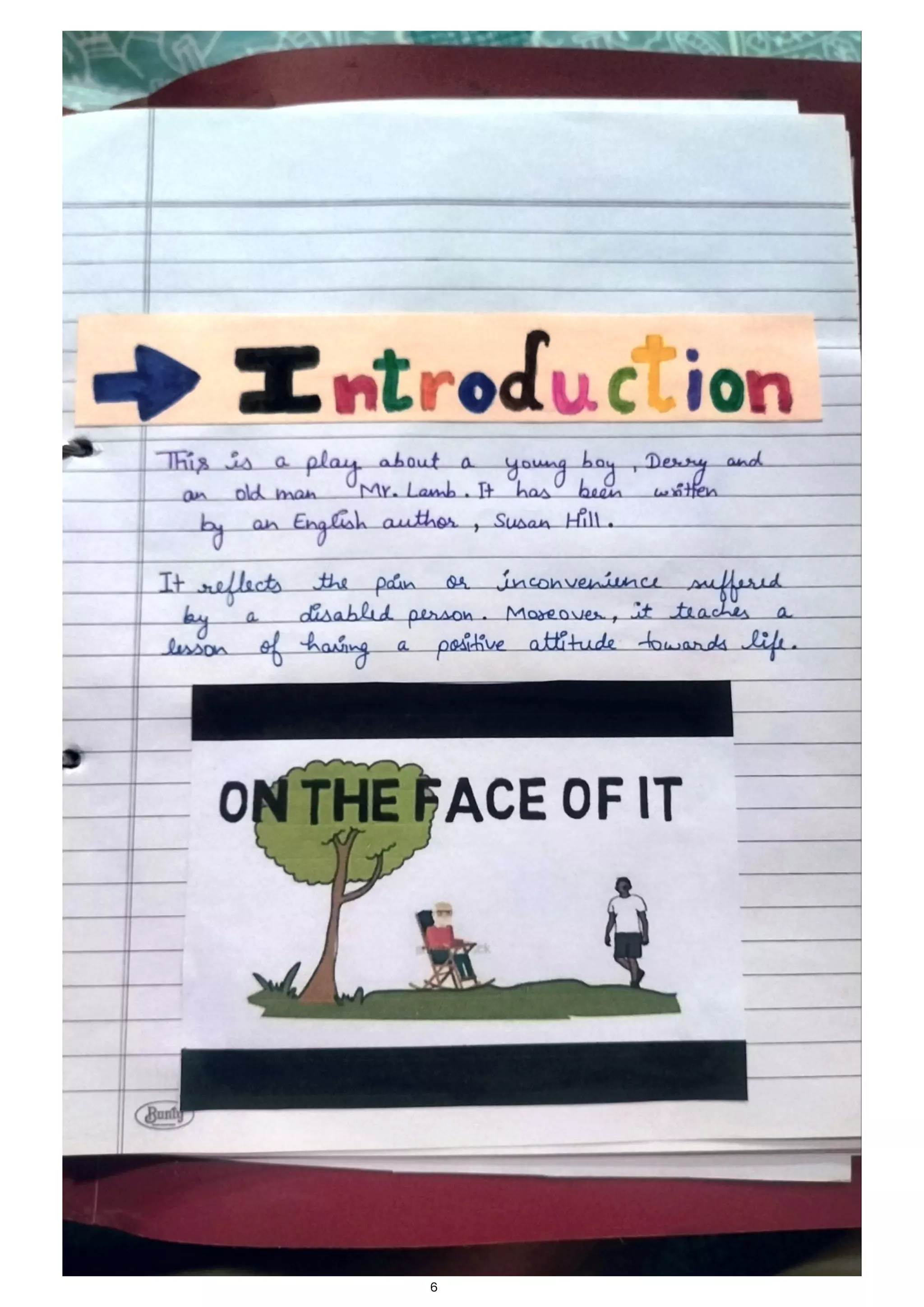 English project class 12 (ch on the face of it) | PDF