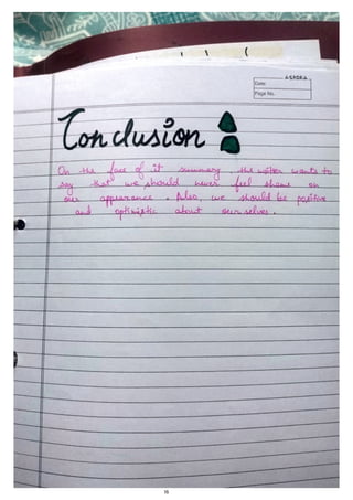 English project class 12 (ch on the face of it) | PDF