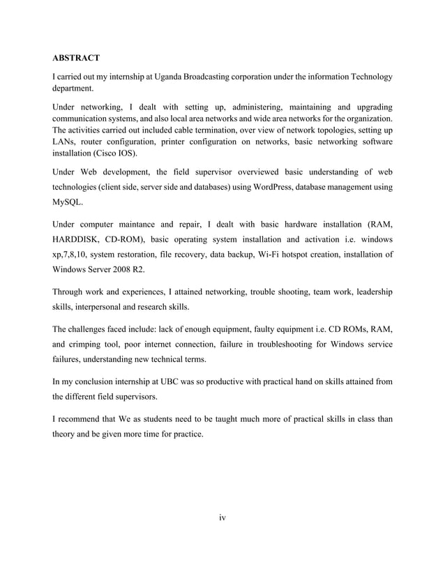 computer science internship report | PDF | Computer Networking | Computing