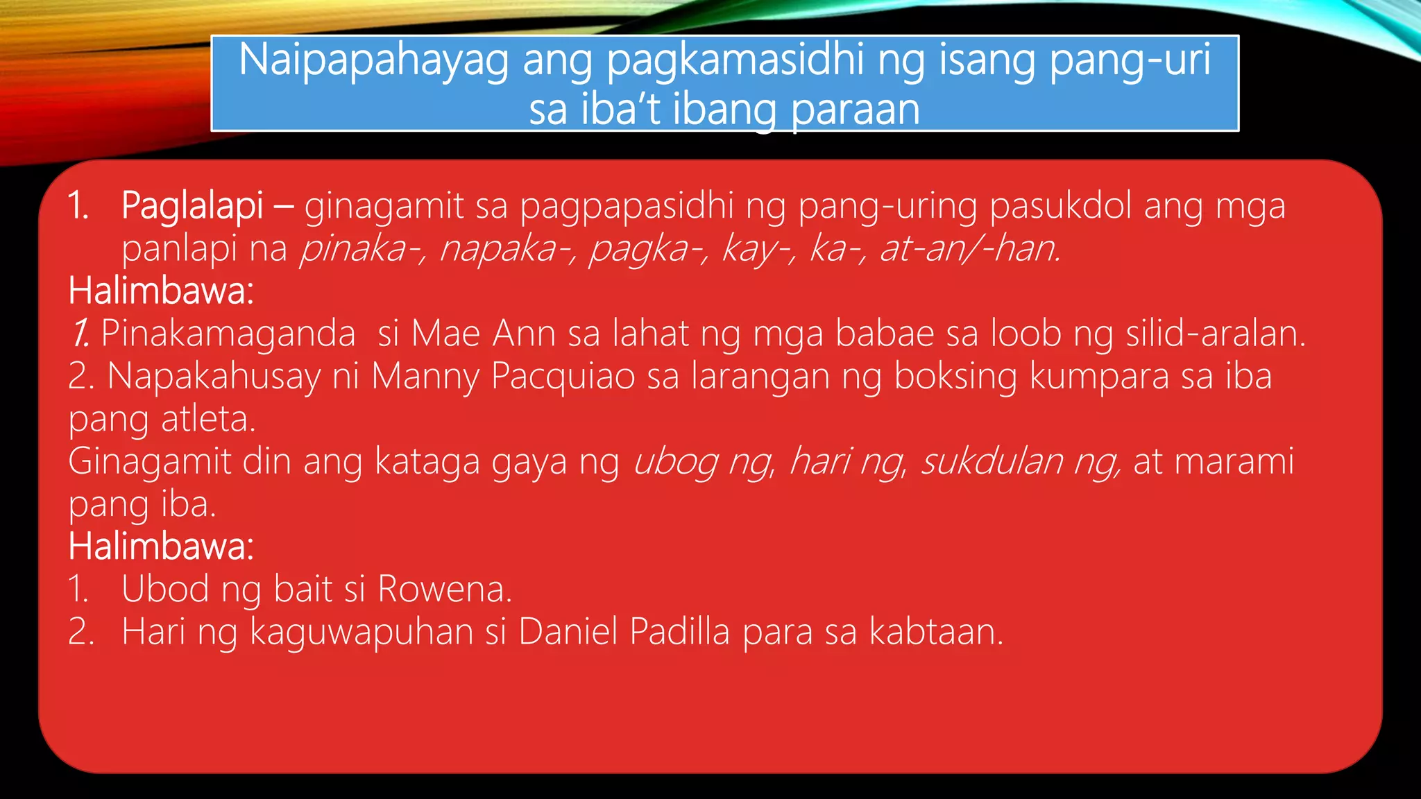 Kaantasan ng pang uri | PPTX