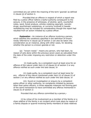 GOONDA ACT- Kerala Anti Social Activities Prrevention Act -2007 | PDF