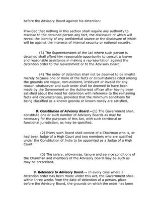 GOONDA ACT- Kerala Anti Social Activities Prrevention Act -2007 | PDF