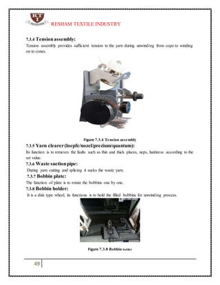 Report Of Spinning Mill (Resham textile industry limited) | DOCX