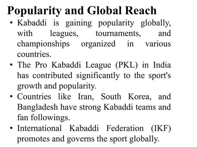 Kabaddi - The Ancient Indian Sport | PPTX | Sports