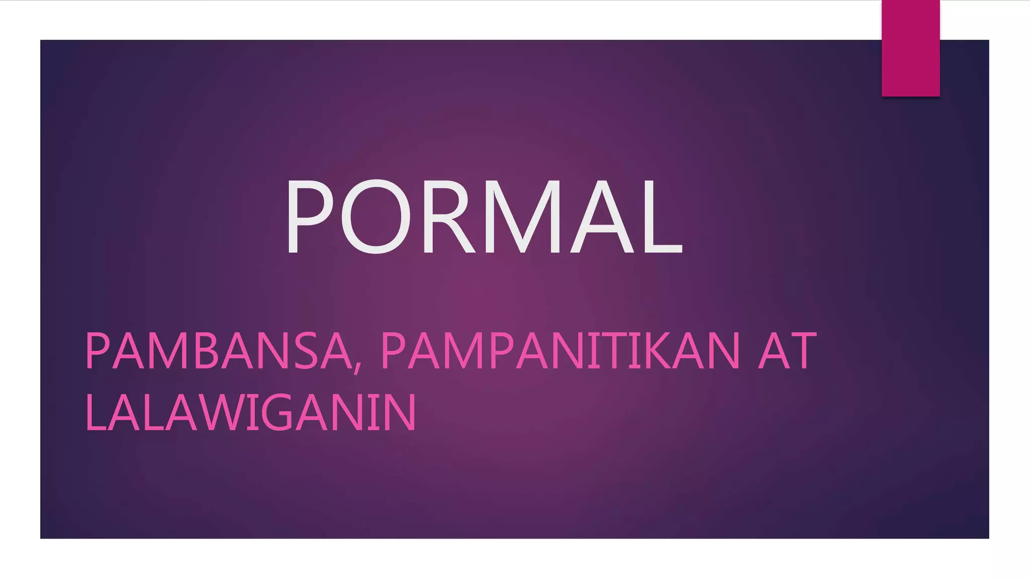 Antas ng Wika | PPTX