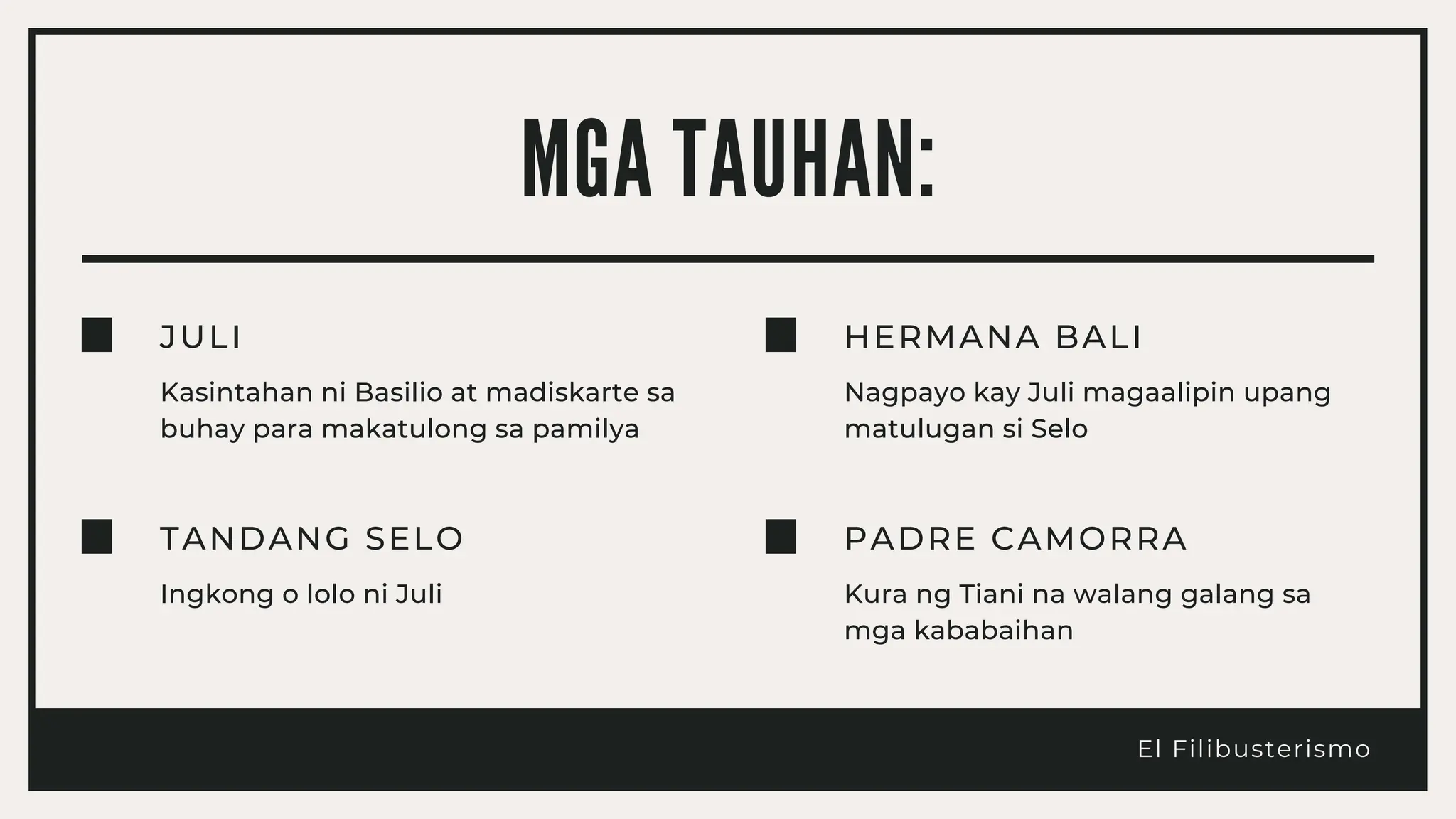 El filibusterismo - buod ng Kabanata 30: si Juli | PDF