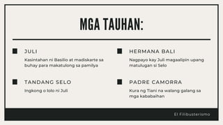 El filibusterismo - buod ng Kabanata 30: si Juli | PDF