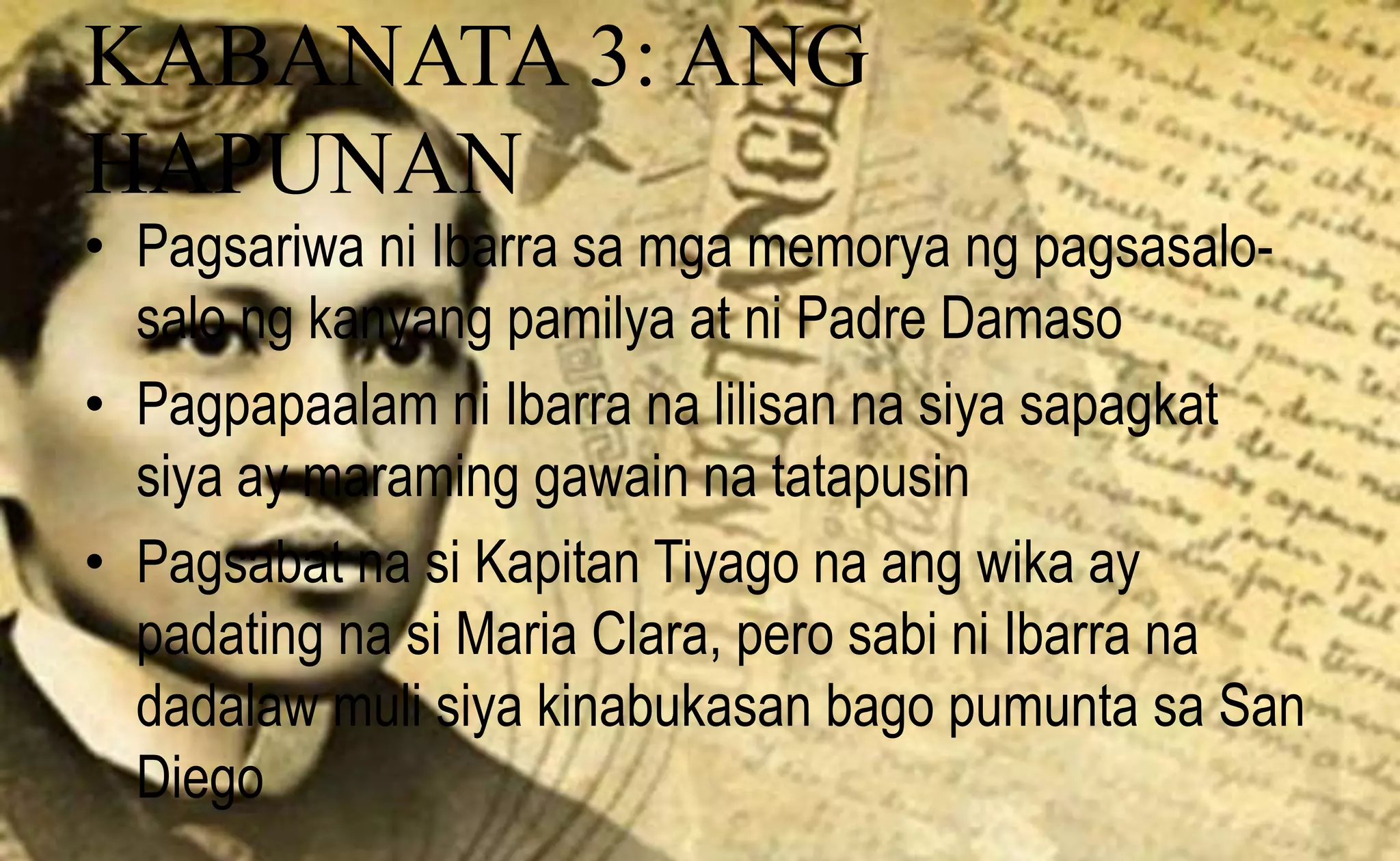 Filipino 9 (Noli Me Tangere): Kabanata 3 (Ang Hapunan) | PPTX