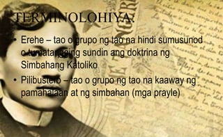 Filipino 9 (Noli Me Tangere): Kabanata 4 (Erehe at Pilibustero) | PPTX