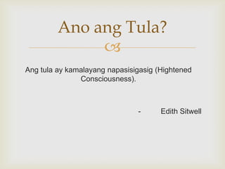 Kabanata 7 - sining sa pagtula | PPTX