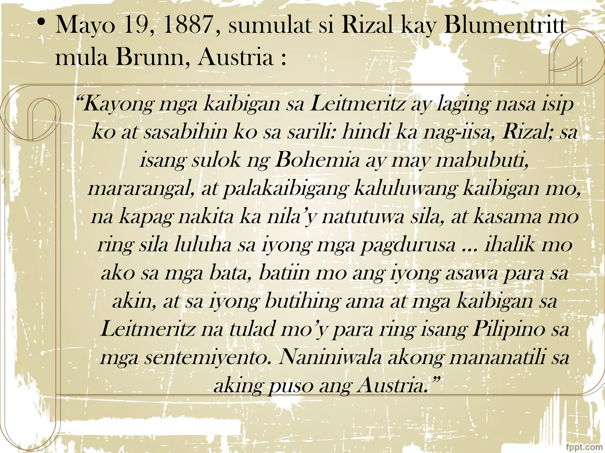Kabanata9, paglalakbay ni rizal kasama si viola | PPT