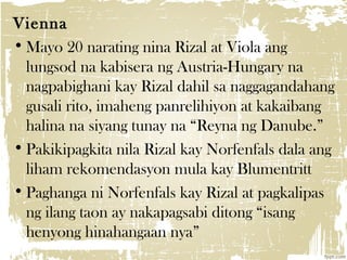 Kabanata9, paglalakbay ni rizal kasama si viola | PPT