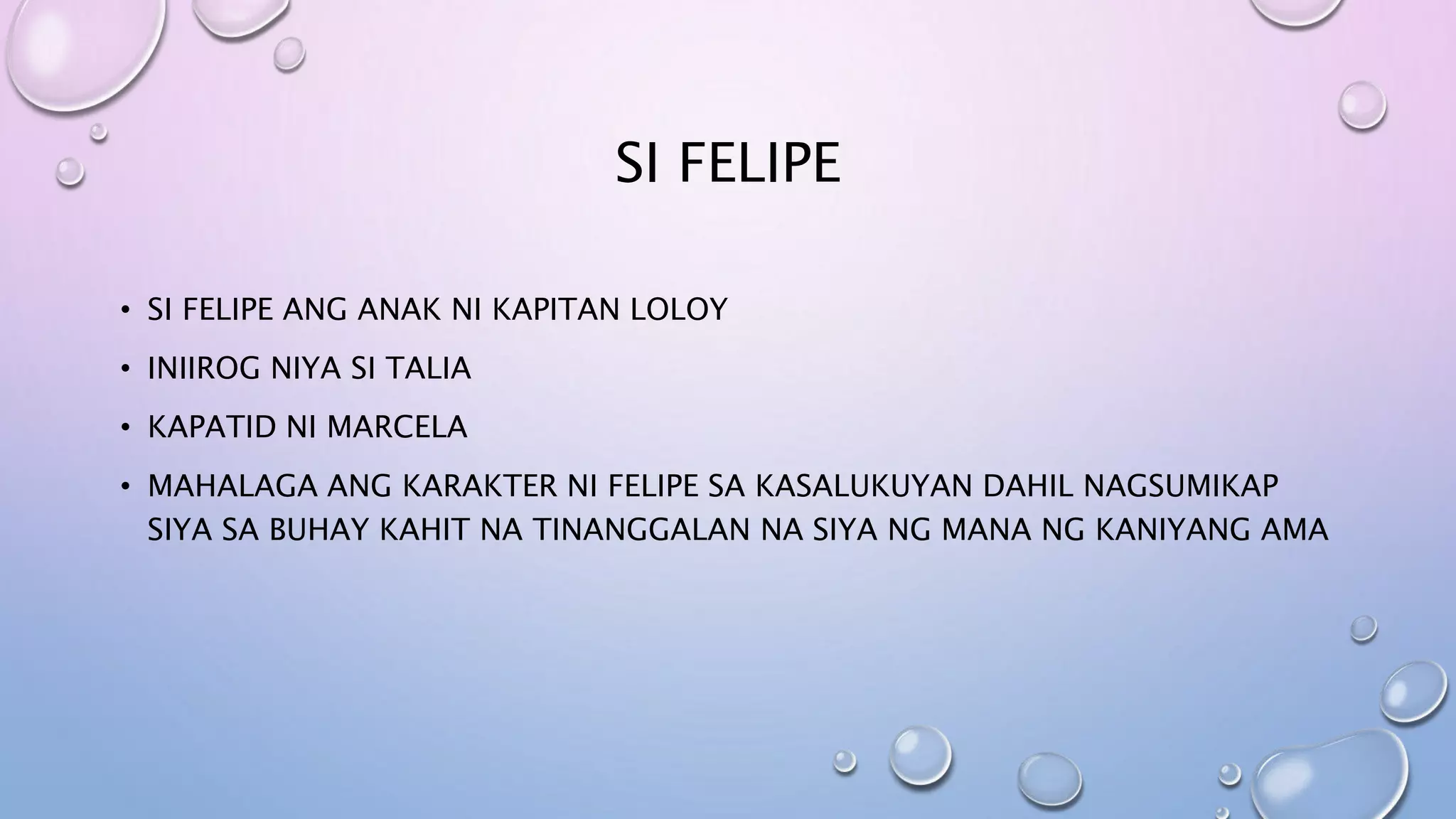 Kabanata vi si felipe (banaag at sikat) | PPTX