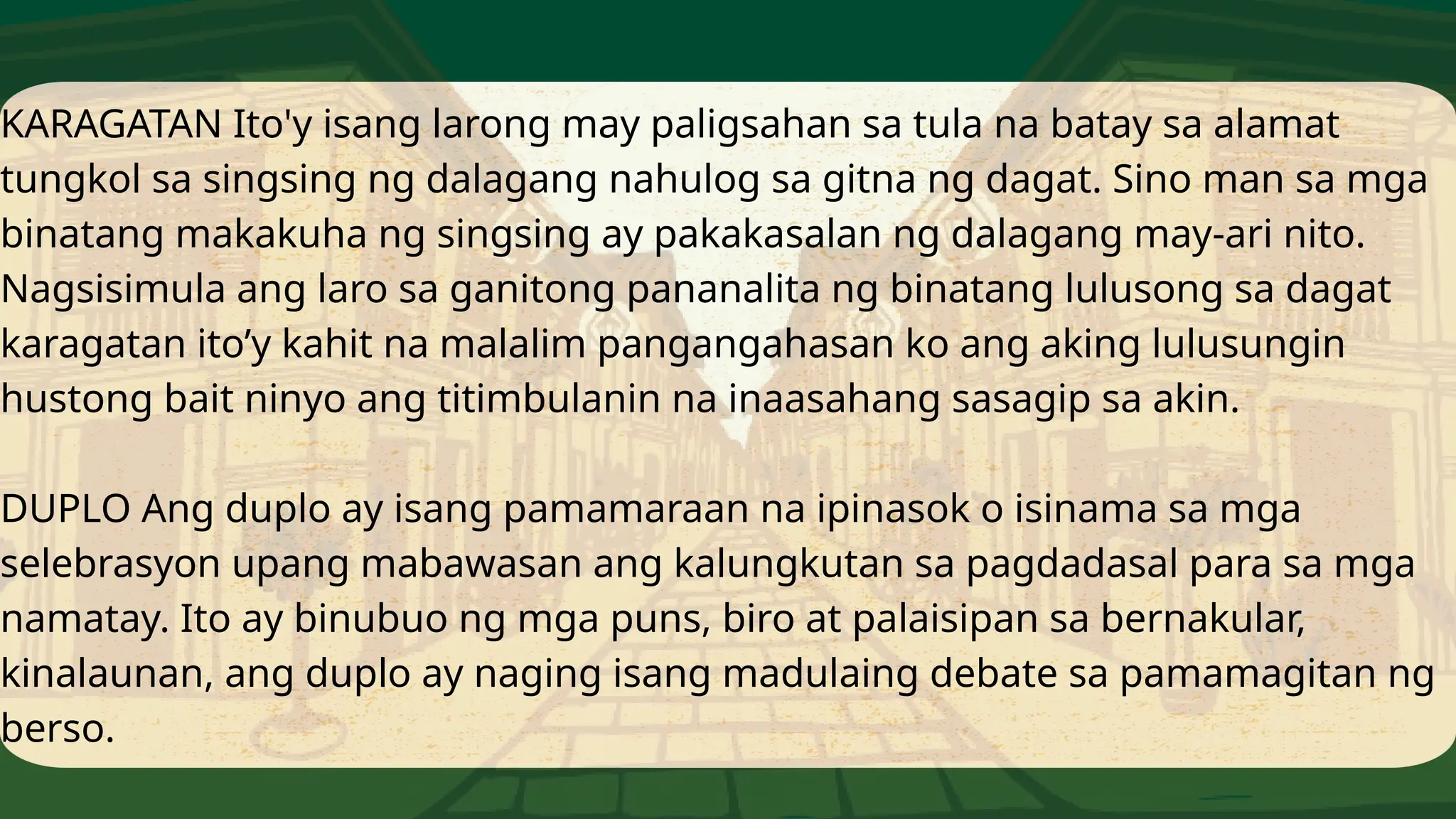 KABANATA V MGA UNANG AKDANG FILIPINO NOONG UNANG PANAHON NG KASTILA.pptx