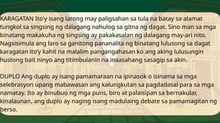 KABANATA V MGA UNANG AKDANG FILIPINO NOONG UNANG PANAHON NG KASTILA.pptx