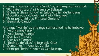 KABANATA V MGA UNANG AKDANG FILIPINO NOONG UNANG PANAHON NG KASTILA.pptx