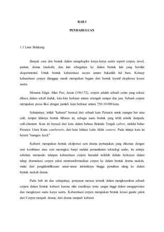 Kabaretisasi cerpen | DOCX