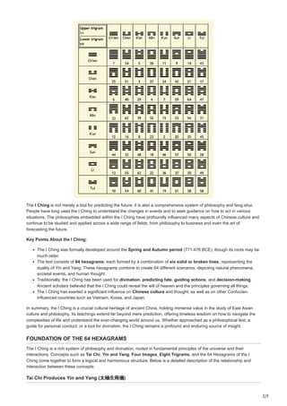The 64 Hexagrams of the I Ching - also known as the Book of Change | PDF