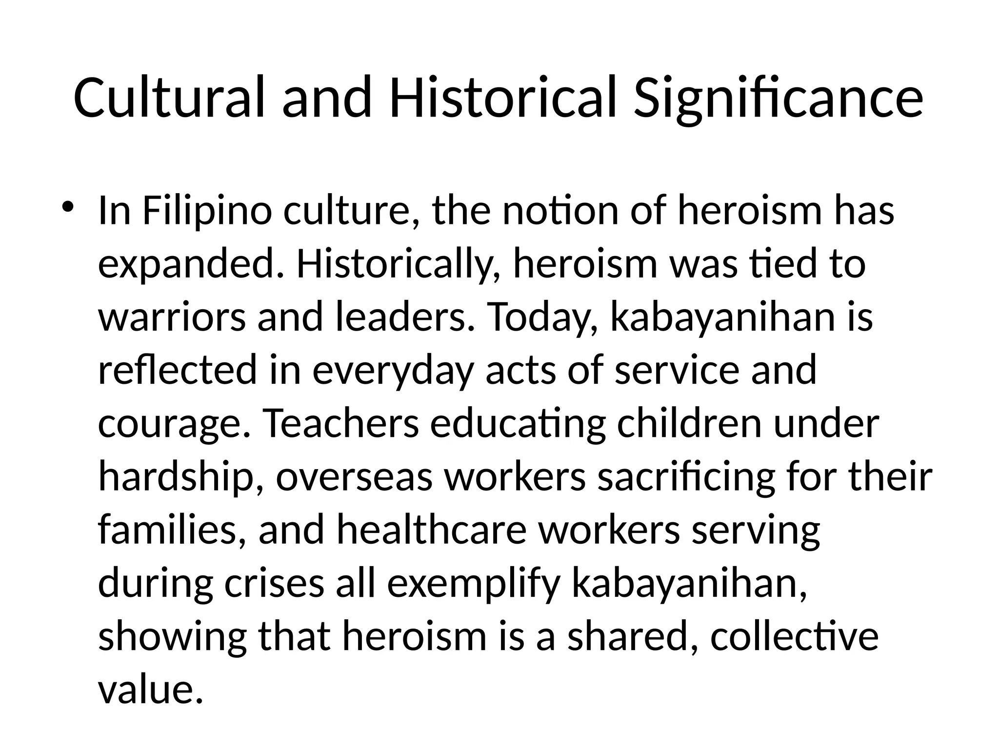 Kabayanihan_vs_Bayani, the destinction of bayani and kabayanihan.pptx