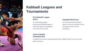 Kabaddi: Ancient Origins, Thrilling Gameplay, and Cultural Significance" | PDF