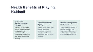 Kabaddi: Ancient Origins, Thrilling Gameplay, and Cultural Significance" | PDF