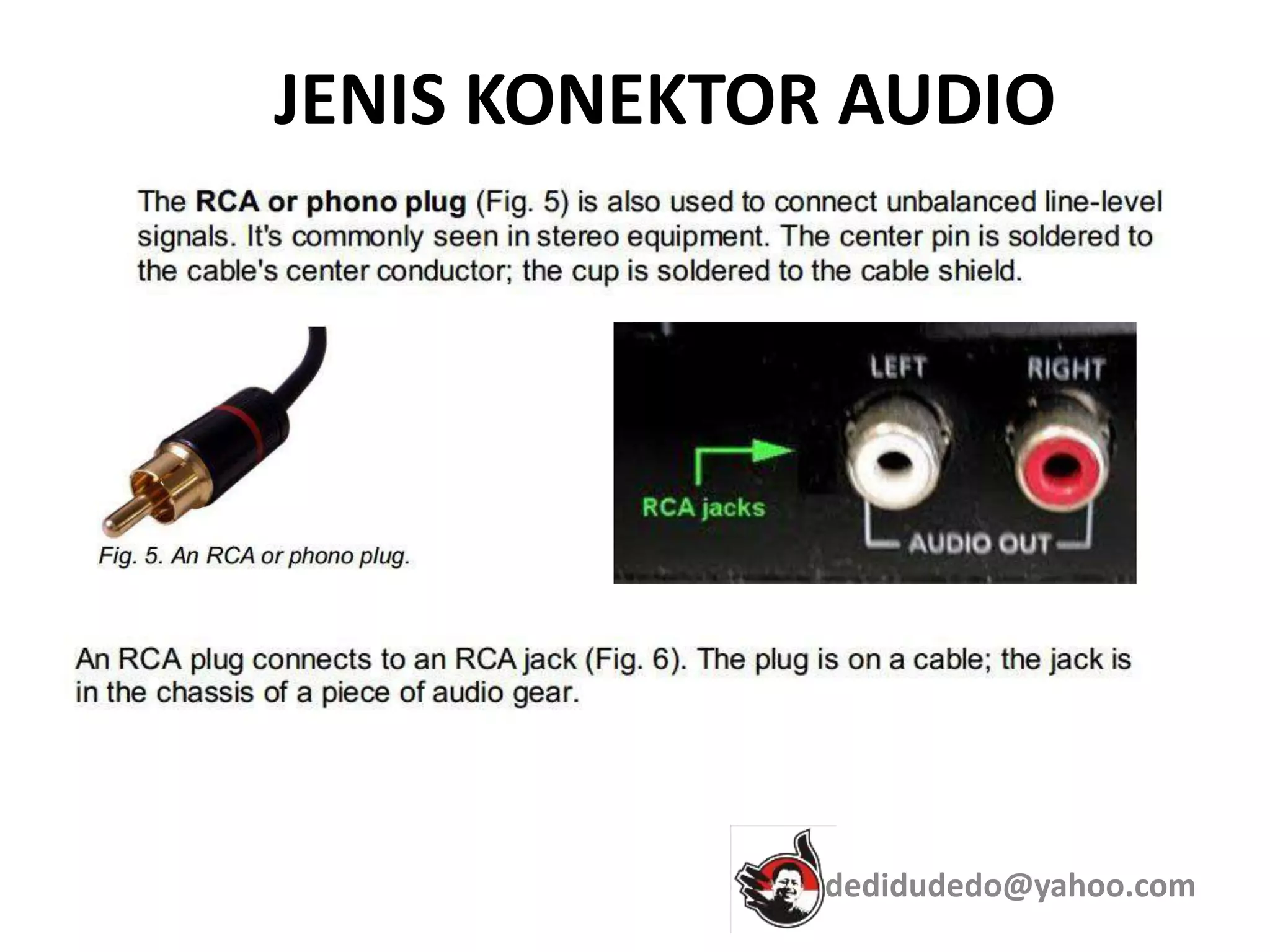 Kabel dan Konektor Audio | PPTX