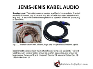 Kabel dan Konektor Audio | PPT