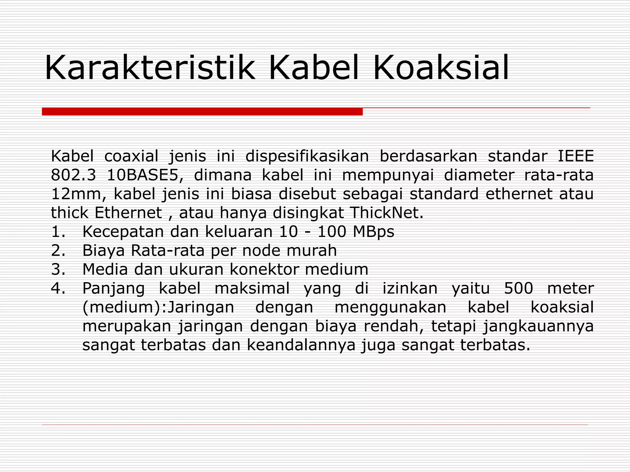 Pengetahuan Dasar Kabel Koaksial / Coaxial Cable | PPTX