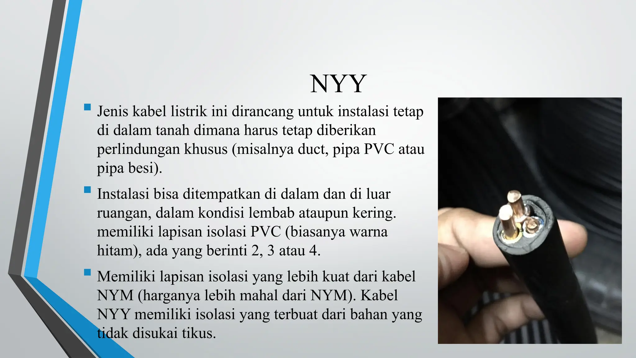 macam-macam tipe kabel Instalasi Listrik | PPT