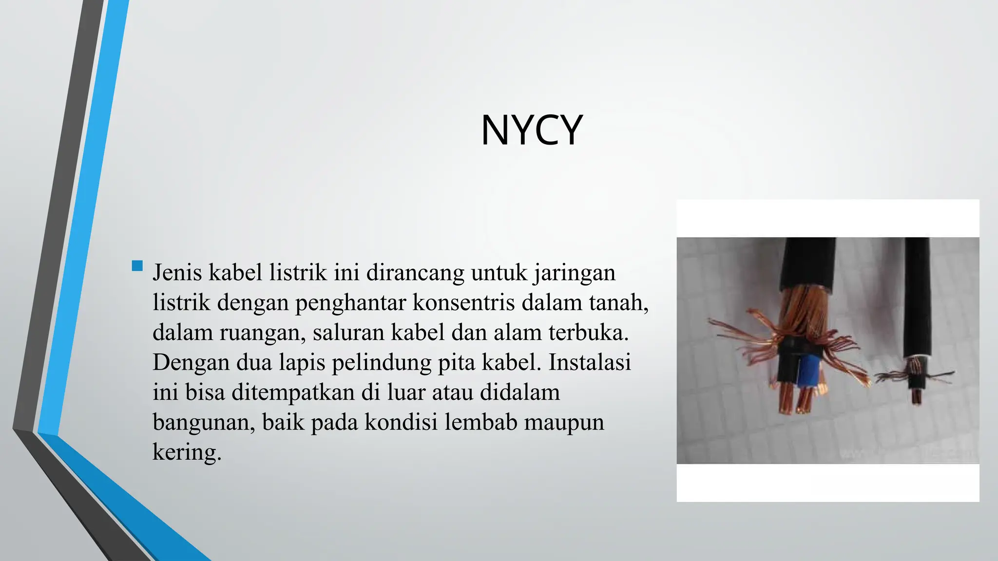 macam-macam tipe kabel Instalasi Listrik | PPT
