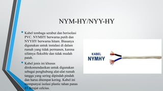 macam-macam tipe kabel Instalasi Listrik | PPT