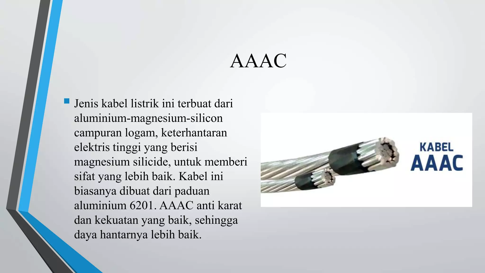 Kabel listrik dan Jenis-jenisnya | PPTX