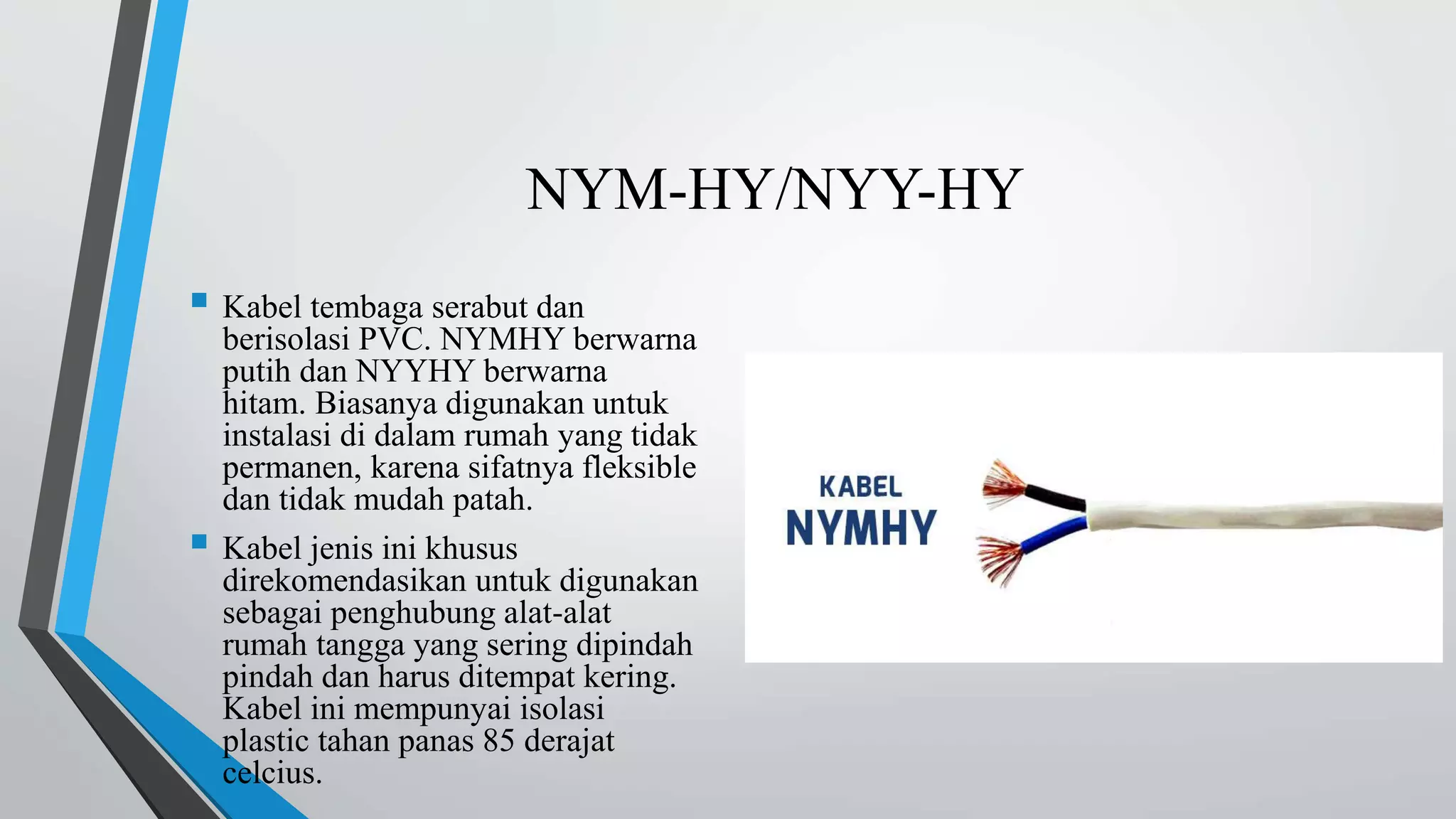 Kabel listrik dan Jenis-jenisnya | PPTX