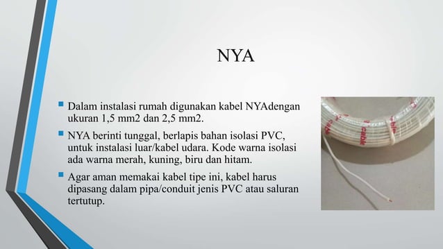 Kabel listrik dan Jenis-jenisnya | PPTX