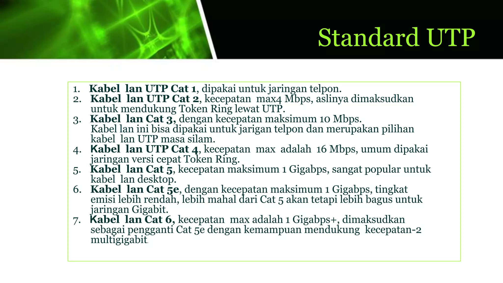 Kabel utp | PPTX
