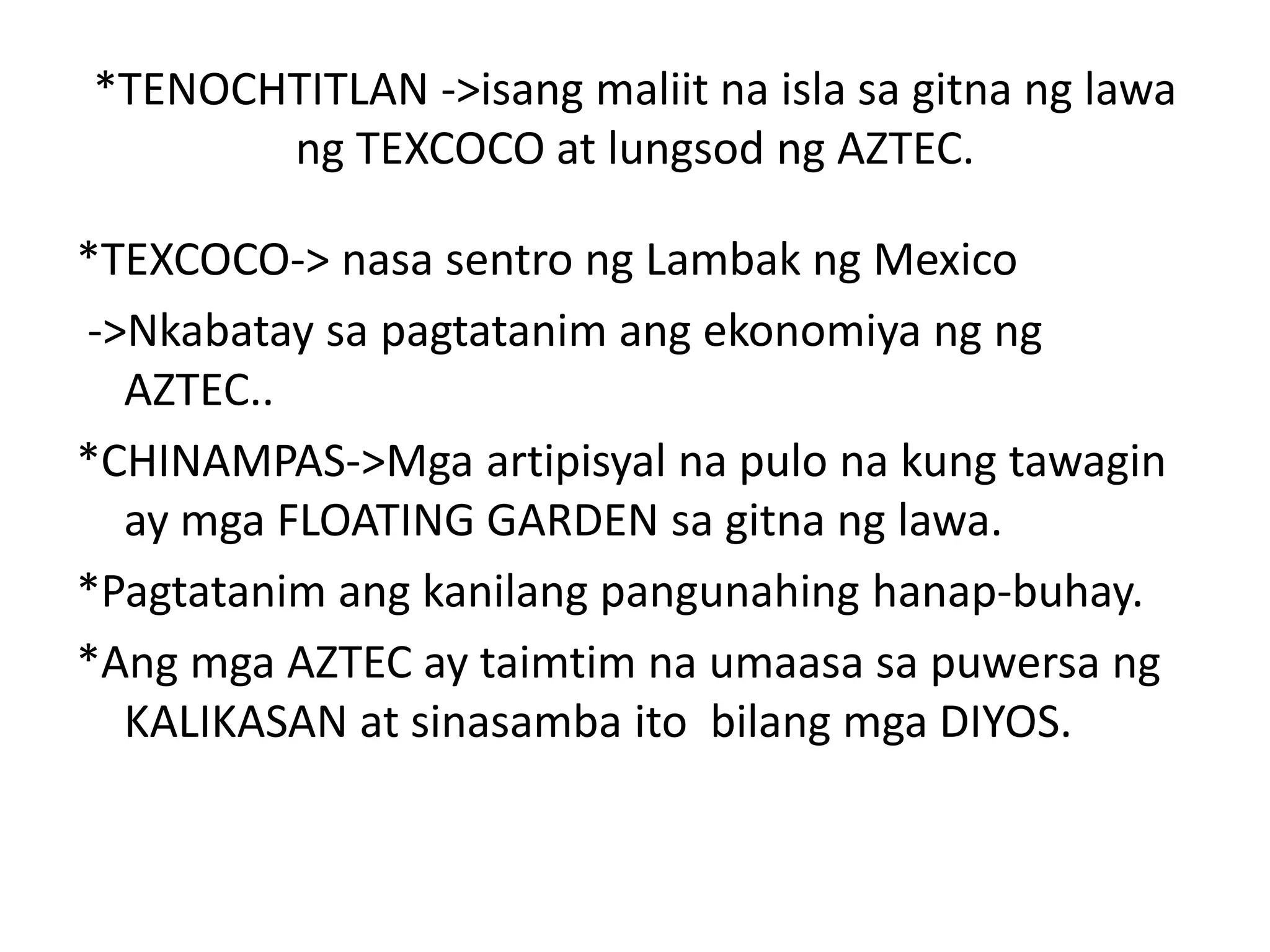 Kabihasnang aztec | PPTX